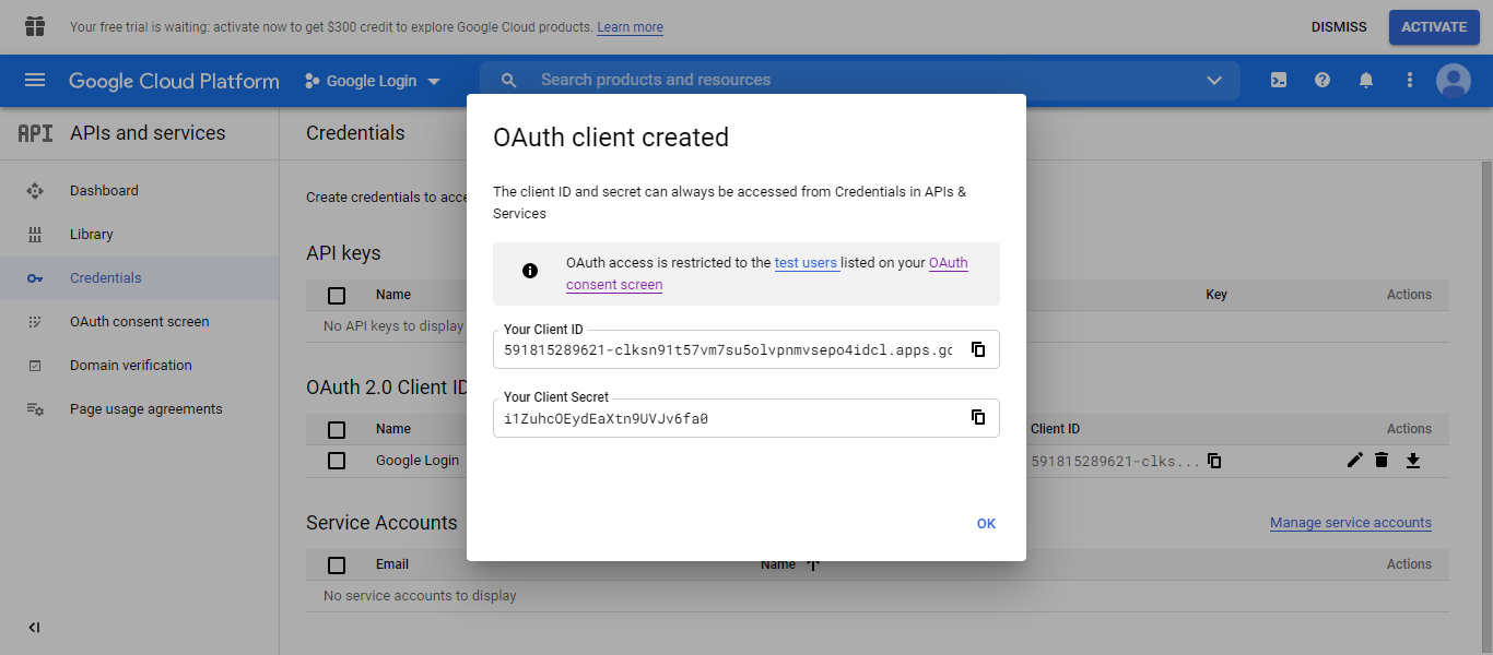 Create Google Client ID & Secret from Google developer console | Codeamend